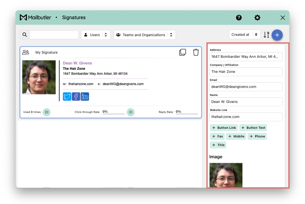 Mailbutler - Beautiful custom email signatures for your team